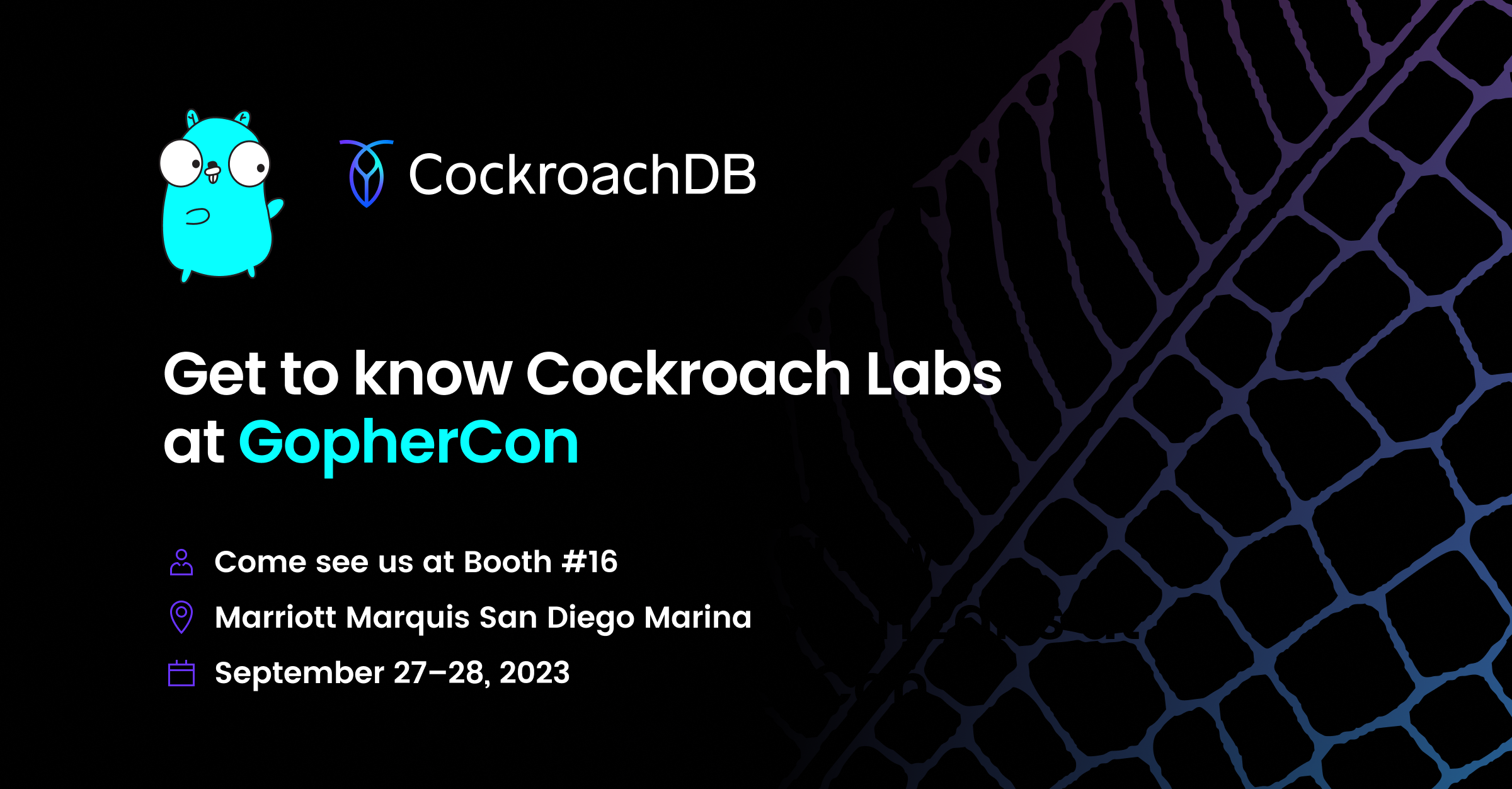 Get to know Cockroach Labs at GopherCon
